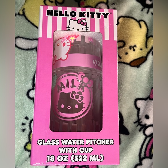 Hello Kitty | Dining | Hello Kitty Water Glass Pitcher And Glass Cup ...